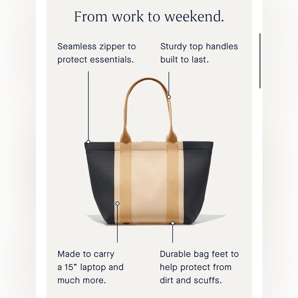 Rothy's | Bags | Euc Ink And Ivory Rothys Essential Tote With Magnets | Poshmark